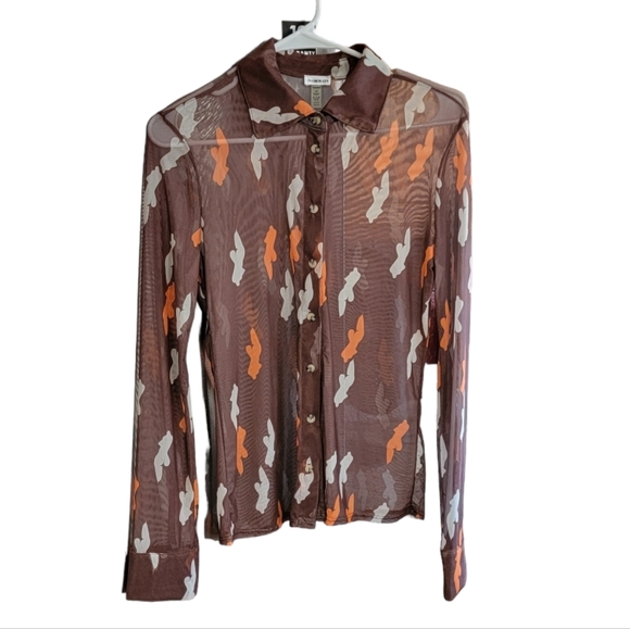 iNAMORATA | Tops | Inamorata Sheer Wilcox Button Down Shirt | Poshmark